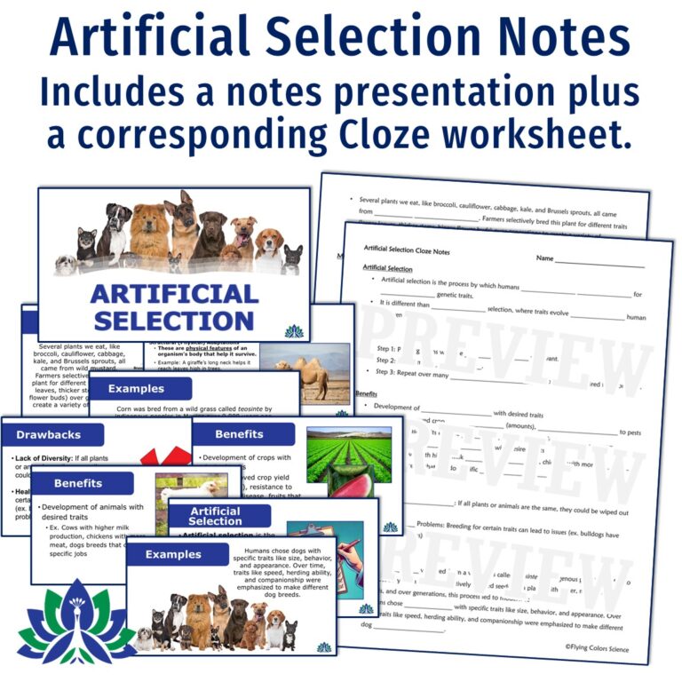 Artificial and Natural Selection Unit - Flying Colors Science