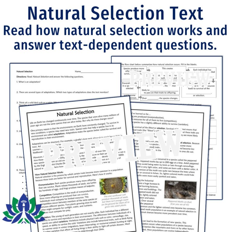 Artificial and Natural Selection Unit - Flying Colors Science