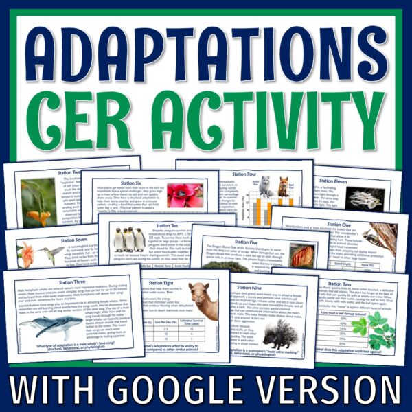 Adaptations CER Activity - Flying Colors Science
