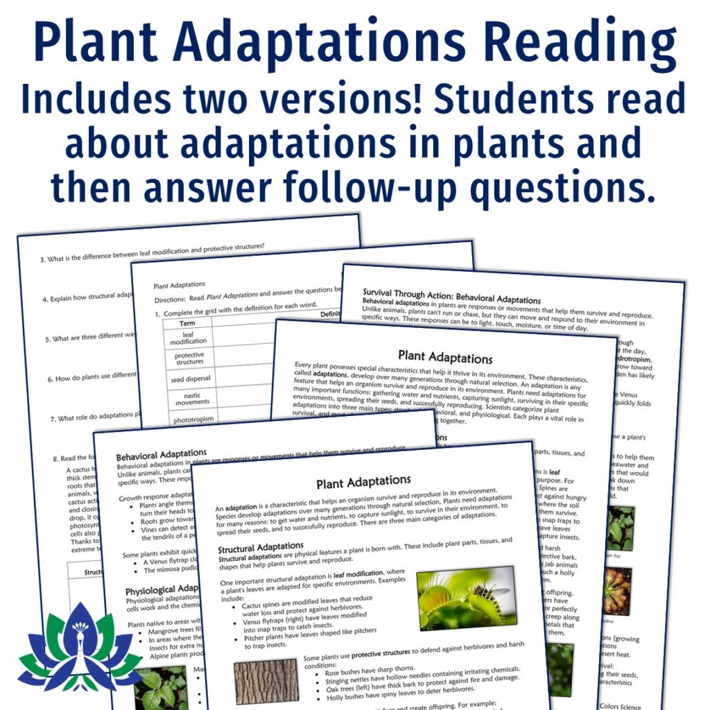 Adaptations Lessons Bundle - Flying Colors Science