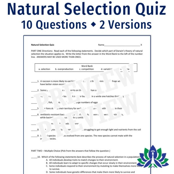 Natural Selection Activities Bundle - Flying Colors Science