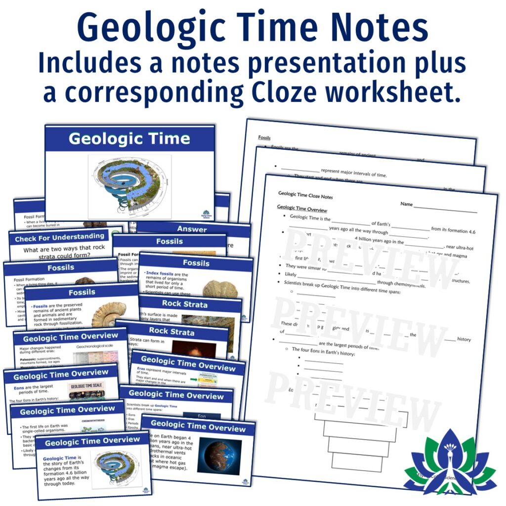 Fossils and Geologic Time Unit - Flying Colors Science