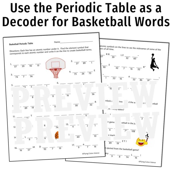 Sports-Themed Science: Periodic Table Decoder Activity - Flying Colors ...