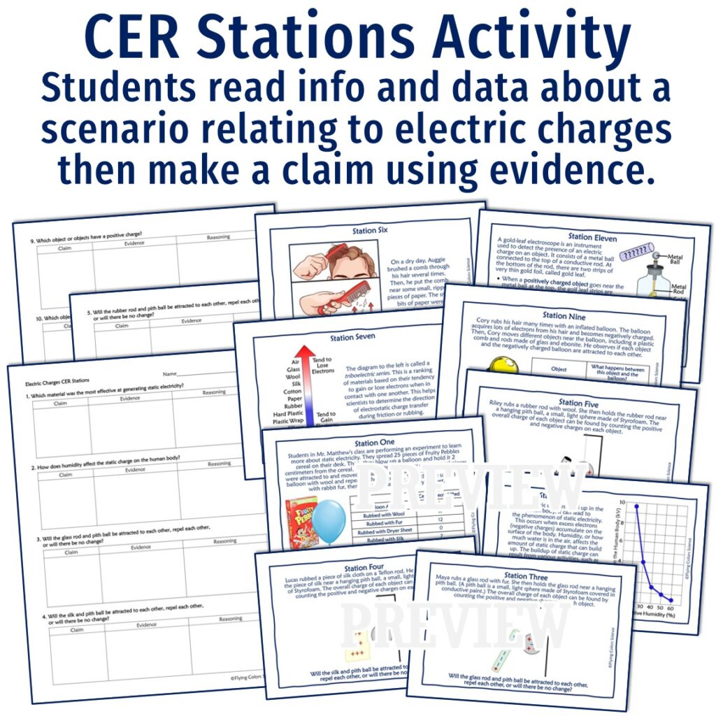 Electric Charges and Electric Force Activity Bundle - Flying Colors Science