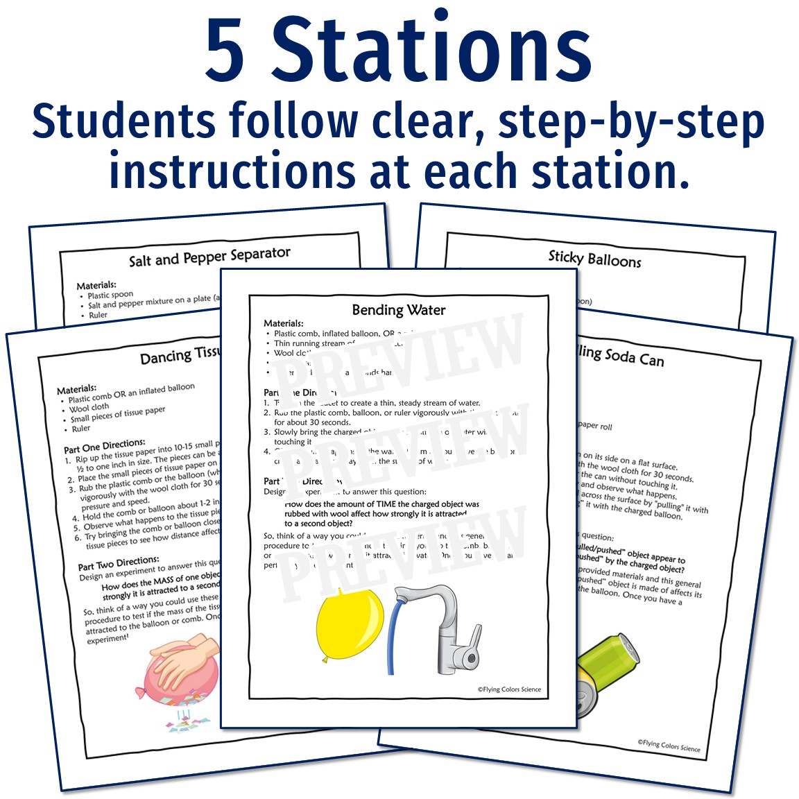 Static Electricity Lab Stations - Flying Colors Science