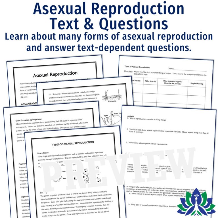 Asexual and Sexual Reproduction Unit - Flying Colors Science