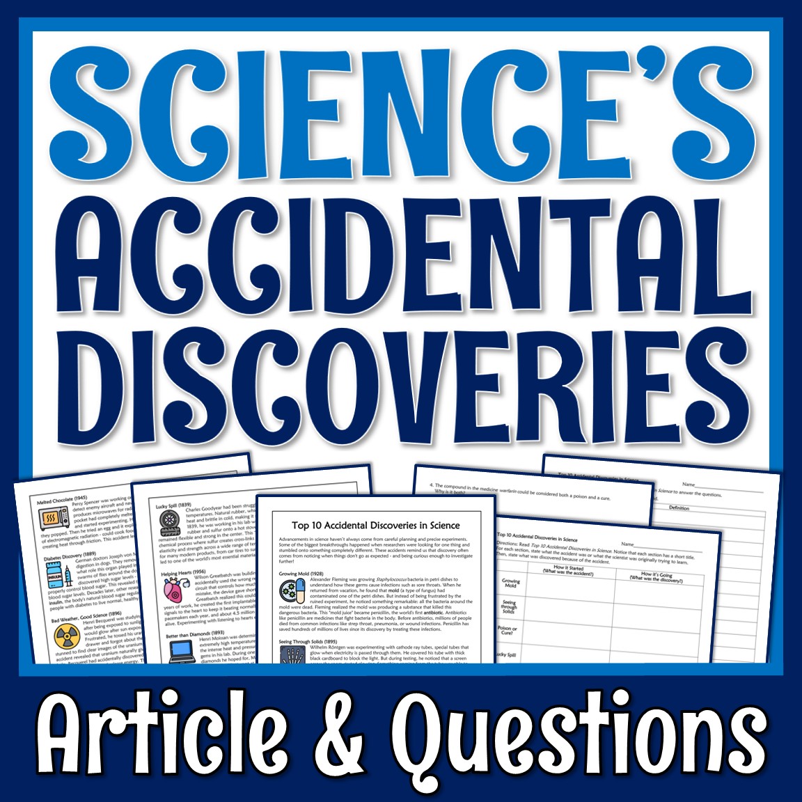 Science Discoveries that Happened by Accident Sub Plan - Flying Colors ...