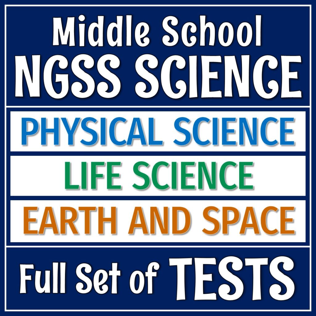 Middle School NGSS Science Tests Bundle - Flying Colors Science