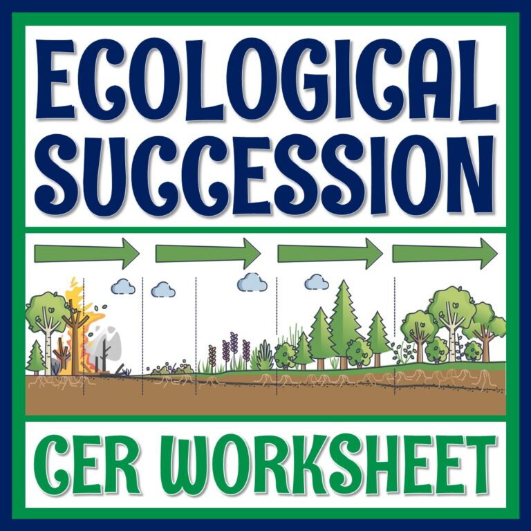 Ecological Succession CER Worksheet - Flying Colors Science