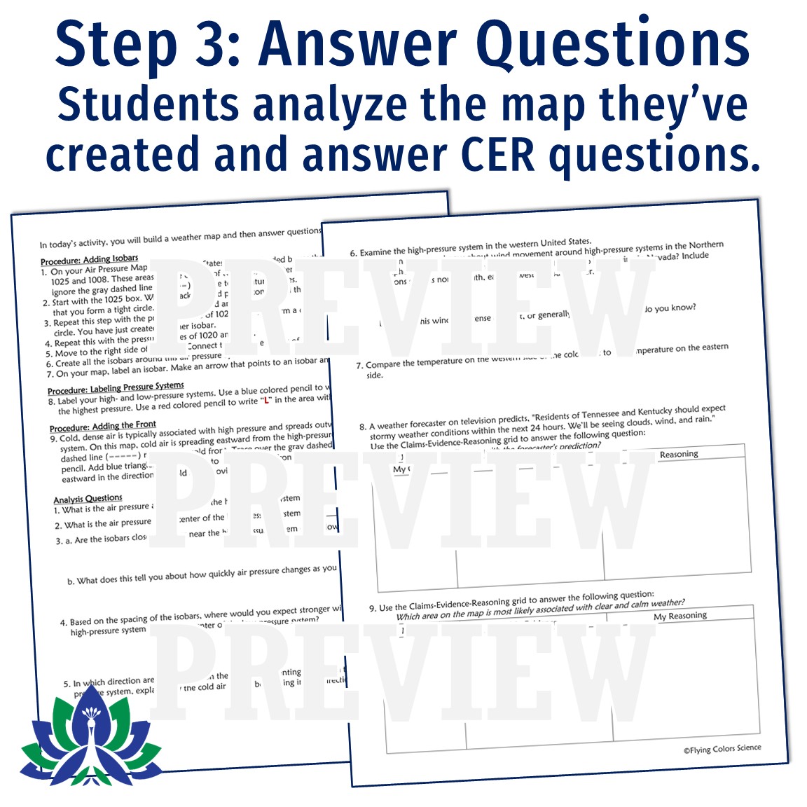 Hands-On Weather Map Activity - Flying Colors Science