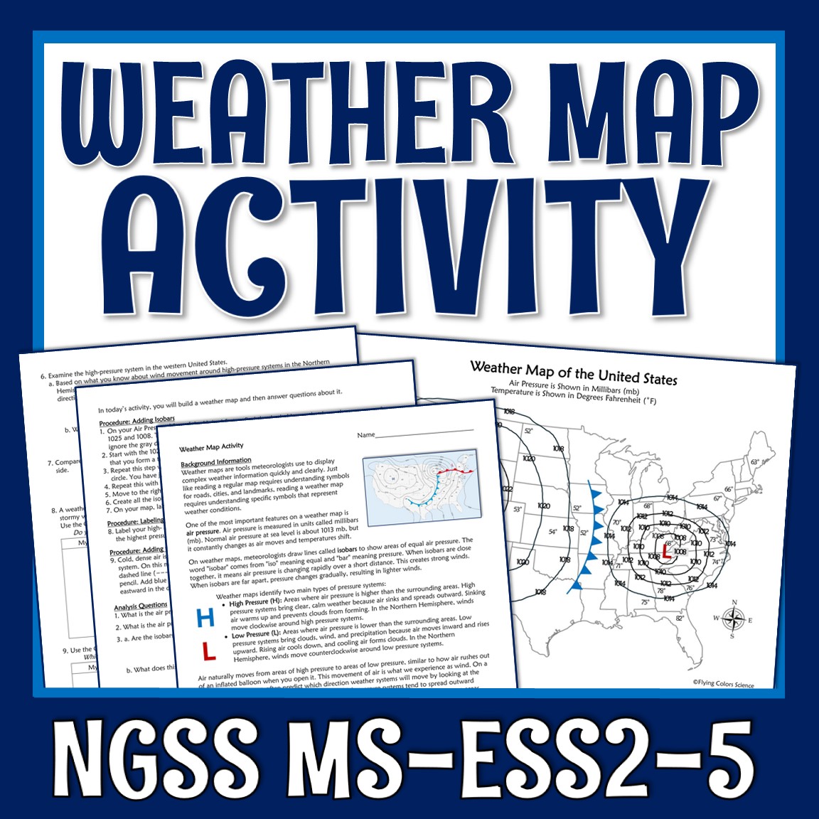 Hands-On Weather Map Activity - Flying Colors Science